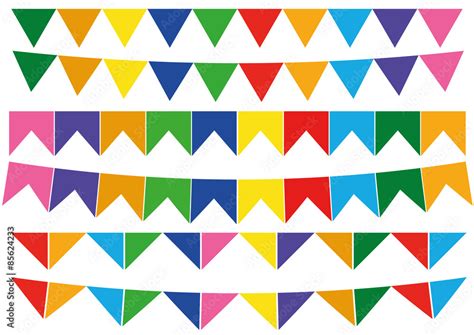 Bandeiras Festa Junina Coloridas Vetores Stock Illustration Adobe Stock