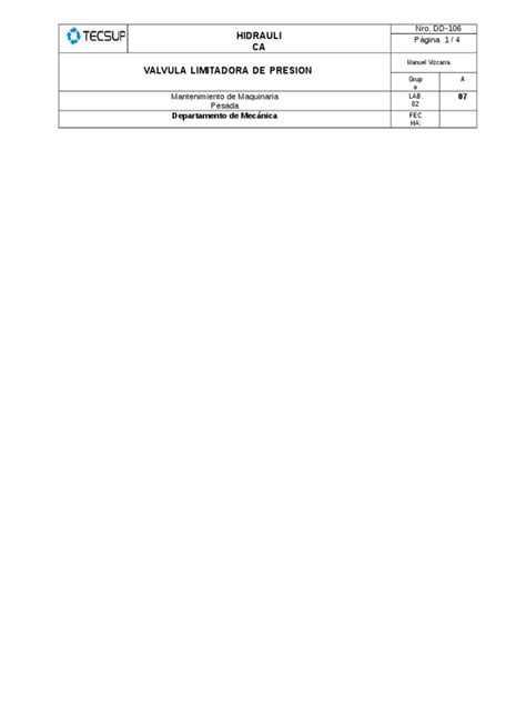 Grupohidrauc2 Hi Lab 08 1 Descargar Gratis Pdf Presión Ingeniería Mecánica