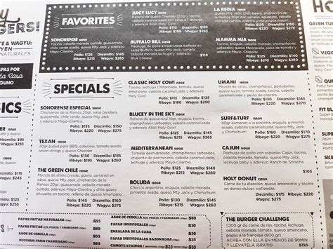 Menu At Holy Cow Burger And Beer Joint Linda Vista Restaurant