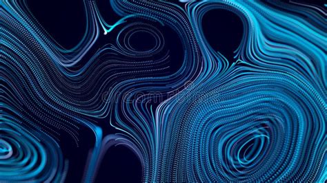 Futuristic Wave Of Smooth Lines Wire Network Technologies Cyber