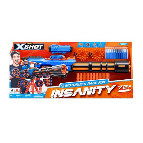 X Shot Insanity Motorized Rage Fire 72 Darts By Zuru For Ages 8 99