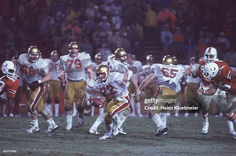 Boston College Qb Doug Flutie In Action Vs Miami Miami Fl News Photo