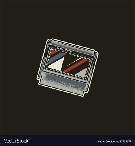 8 Bit Console Game Cartridge Royalty Free Vector Image