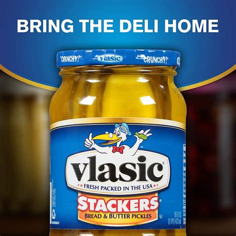 Vlasic Stackers Bread And Butter Pickles 16 Fl Oz Premium Quality