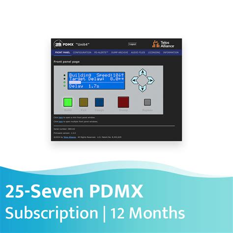 Seven PDMX Program Delay Software Abbonnement Maanden Triple Audio B V