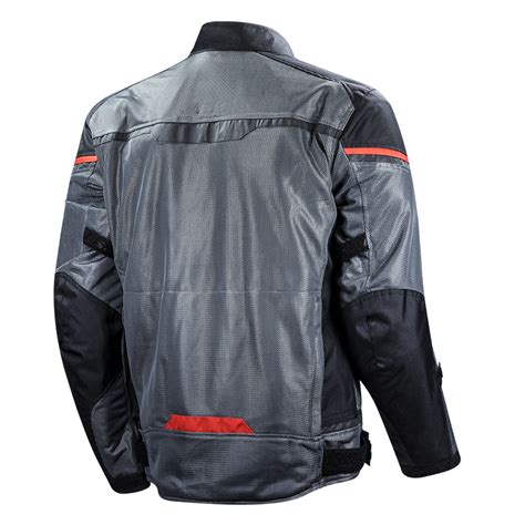 Giacca Moto Traforata Ls2 Riva Grigio Rosso Sicstar Moto