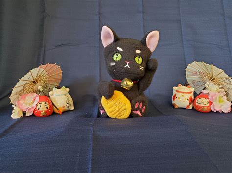 Lucky Cat Maneki Neko Yokai Plush Plushie Etsy