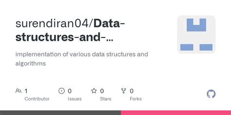 GitHub Surendiran Data Structures And Algorithms
