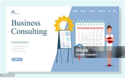 비즈니스 컨설팅 벡터 일러스트 배너 프로젝트 관리 개념 웹 페이지 템플릿 개념에 대한 스톡 벡터 아트 및 기타 이미지 개념