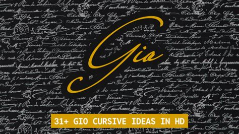 Gio In Cursive ⚡ 100 Signature Ideas 2026