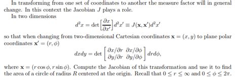 Solved In Transforming From One Set Of Coordinates To Chegg Com