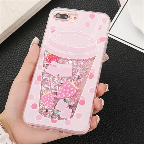 Liquid Glitter Quicksand Case For Iphone 7 Plus Cover Fresh Summer