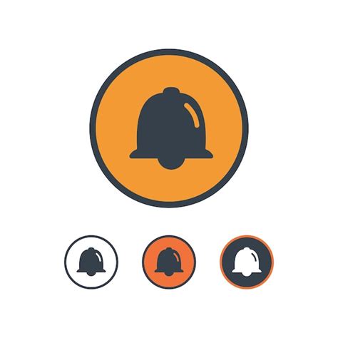 Conjunto De Iconos De Campana De Notificación Vector Premium