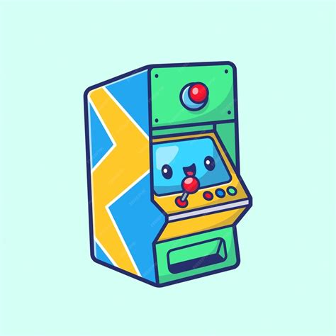 Premium Vector Cute Arcade Machine Game Cartoon Vector Icon