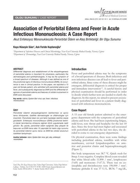 Association Of Periorbital Edema And Fever In Acute Infectious