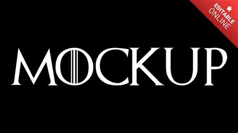 Mockup | Game Of Thrones Font | Text Effect Generator