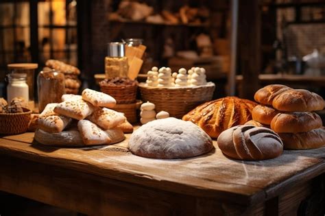 Premium Ai Image Bakery Products On The Table In The Bakery