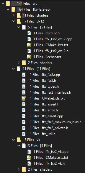 The Frontend Can Be Found In Ffx Fsr2 Cpp While The Premade Backends