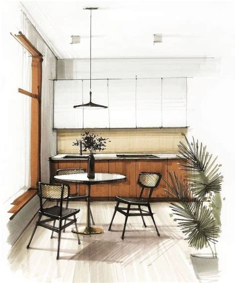 Pin de Labcor em croquis rotuladores Desenho de interiores Esboços