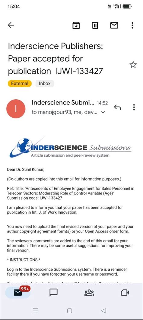 Dr Sujit Kumar Patra On Linkedin Got Another Acceptance For Publication Kudos To All Co