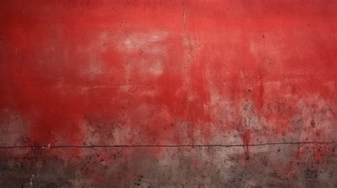 Abstract Red Vignette On A Cement Concrete Wall Texture Background