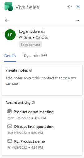 Viva Sales For Microsoft Outlook