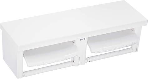 Amazon TOTO 二連紙巻器 フラット棚 樹脂 ホワイト 芯なしペーパー対応 YH NW トイレットペーパーホルダー
