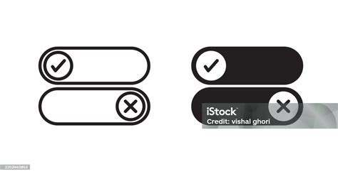 Boolean Icons Flat And Linear Vector Illustration Stock Illustration