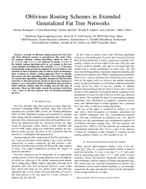 pdf oblivious routing schemes in extended generalized fat tree networks
