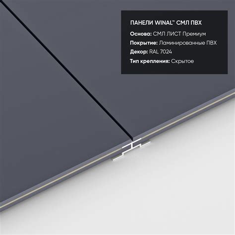 Стеновые панели СМЛ лист ламинированный ПВХ RAL 7024 СК - WINAL™ Панели ...