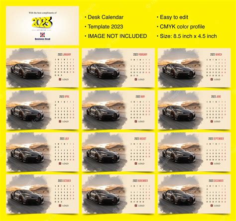 Diseño De Calendario De Escritorio Vector Premium