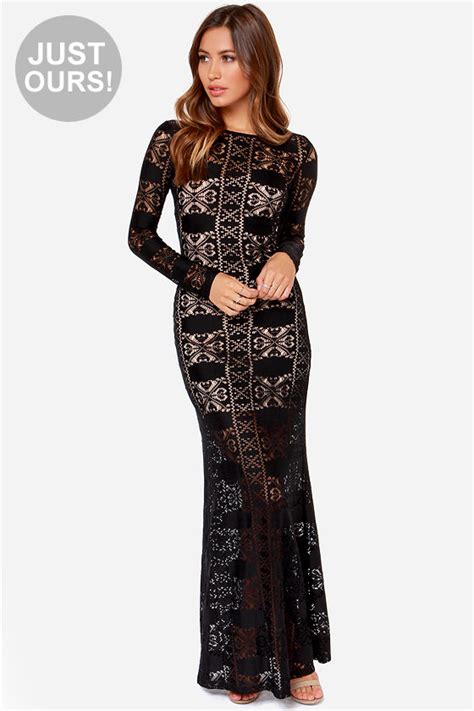 Black Lace Dress Maxi Dress Bodycon Dress 4000 Lulus