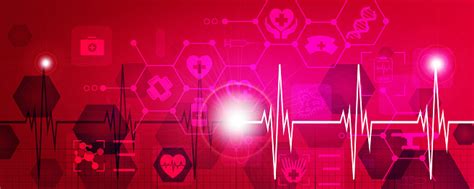 현대적인 스타일의 의학 및 심장학 개념 의료 아이콘은 심장 리듬이 있는 육각형 심장 박동이 있는 심장 조영 다채롭고 추상적인 미래 배경에 있습니다 의료 벡터 배경 0명에