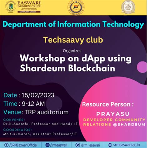 Block Chain Development Srm Easwari Engineering College