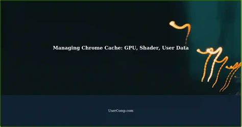 Managing Cache In Chrome Browser GPU Cache Shader Cache And User Data