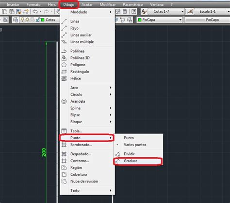 Dividir una línea en partes iguales indicando su medida en AUTOCAD