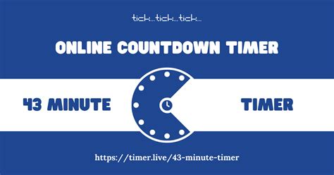 43 Minutes Timer No Ads Big Free Customize