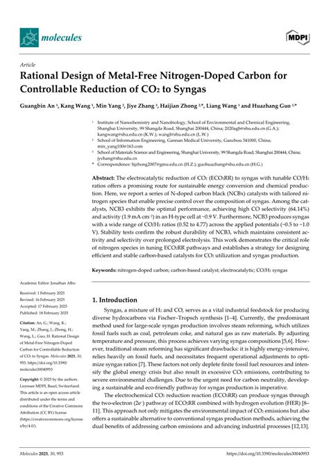Pdf Rational Design Of Metal Free Nitrogen Doped Carbon For