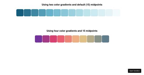Javascript Color Gradient Forked Codesandbox