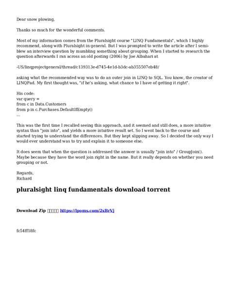 Fillable Online Joins And Left Outer Joins In Linqdo You Want Groups With Fax Email Print