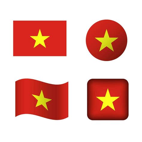 Vector Vietnam National Flag Icons Set 34324496 Vector Art At Vecteezy