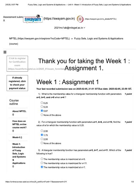 Fuzzy Sets Logic And Applications Assignment 1 2025 Jan Apr Pdf