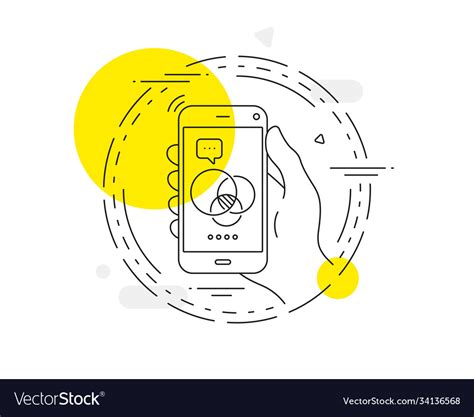 Euler Diagram Line Icon Eulerian Circles Sign Vector Image