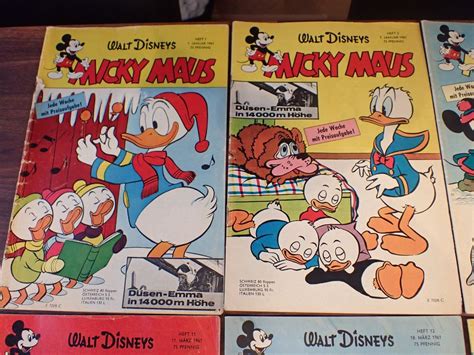 51 Antike MICKY MAUS Comic Hefte Von 1961 Disney Spielzeug Kaufen Auf