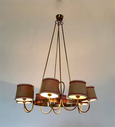 Lustre Vintage à Éclairages en Laiton Italie s en vente sur Pamono