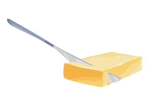 Manteiga margarina ou pasta pedaço amarelo fatiado de produtos