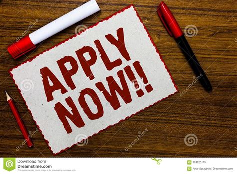 Handwriting Text Writing Apply Now Concept Meaning Make A Formal