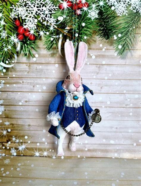 Кролик из Алисы в стране чудес Ватная игрушка купить на Ярмарке Мастеров R5024ru Елочные