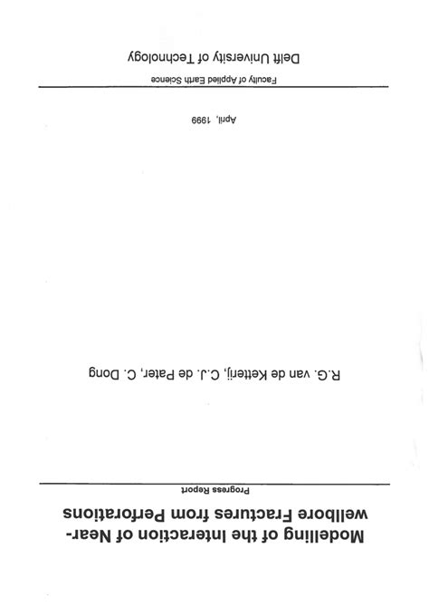 Pdf Modelling Interaction Near Wellbore Fractures From Perforations