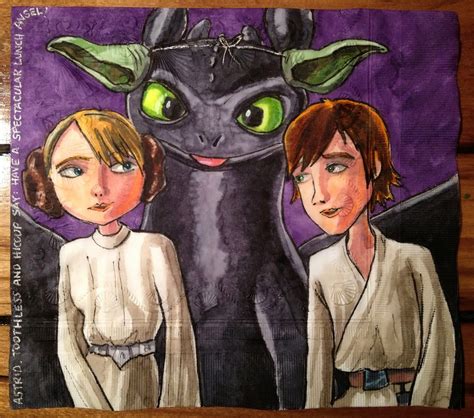Daily Napkins Astrid Toothless And Hiccup In Star Wars Costumes